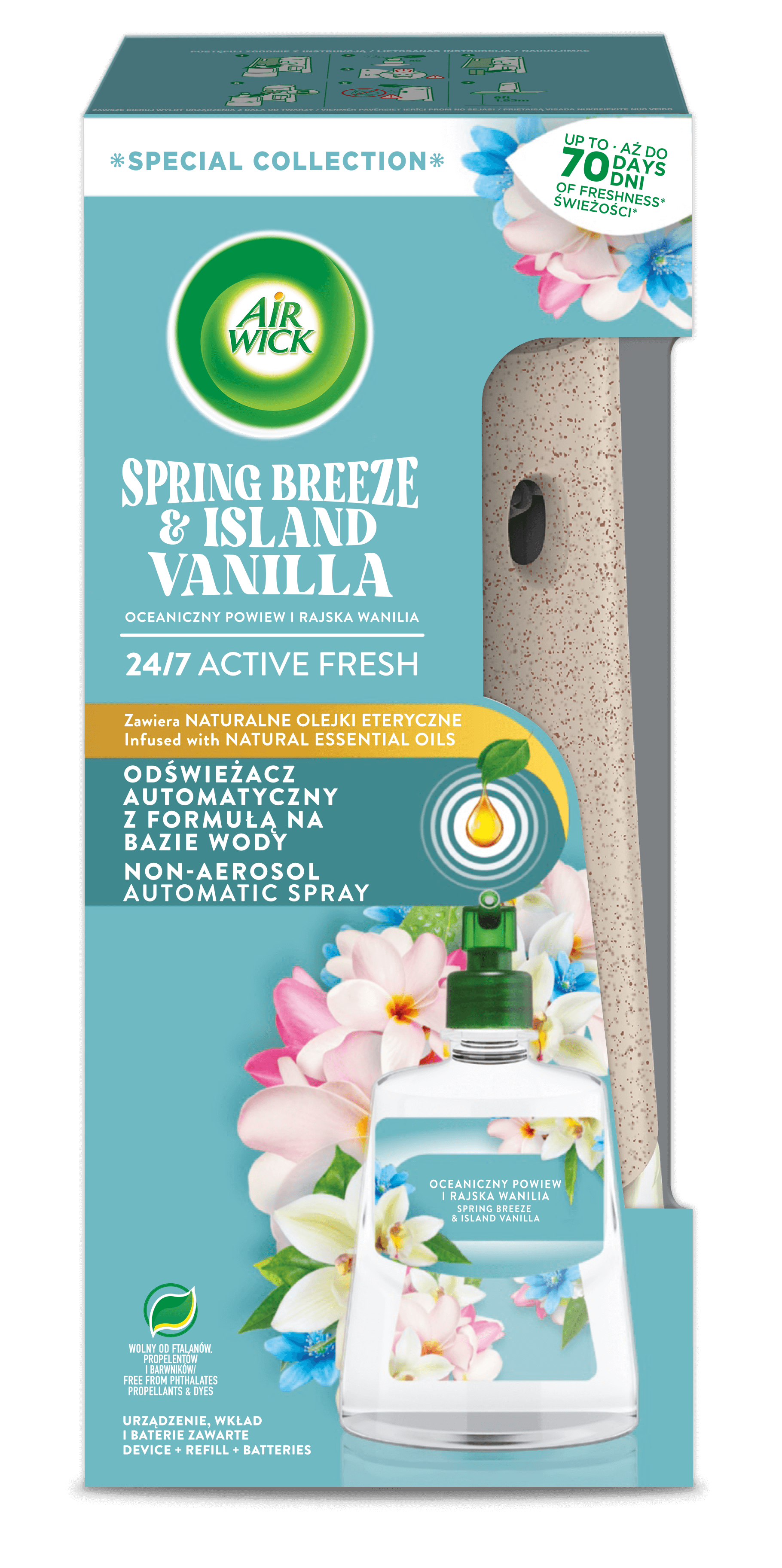 Air Wick 24/7 Active Fresh Komplet Oceaniczny Powiew I Rajska Wanilia ...