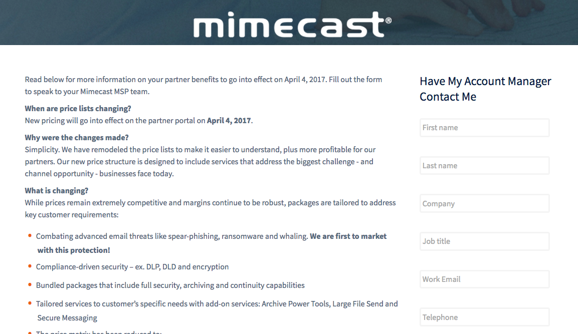Do Mimecast Increases Amount to Price Gouging?