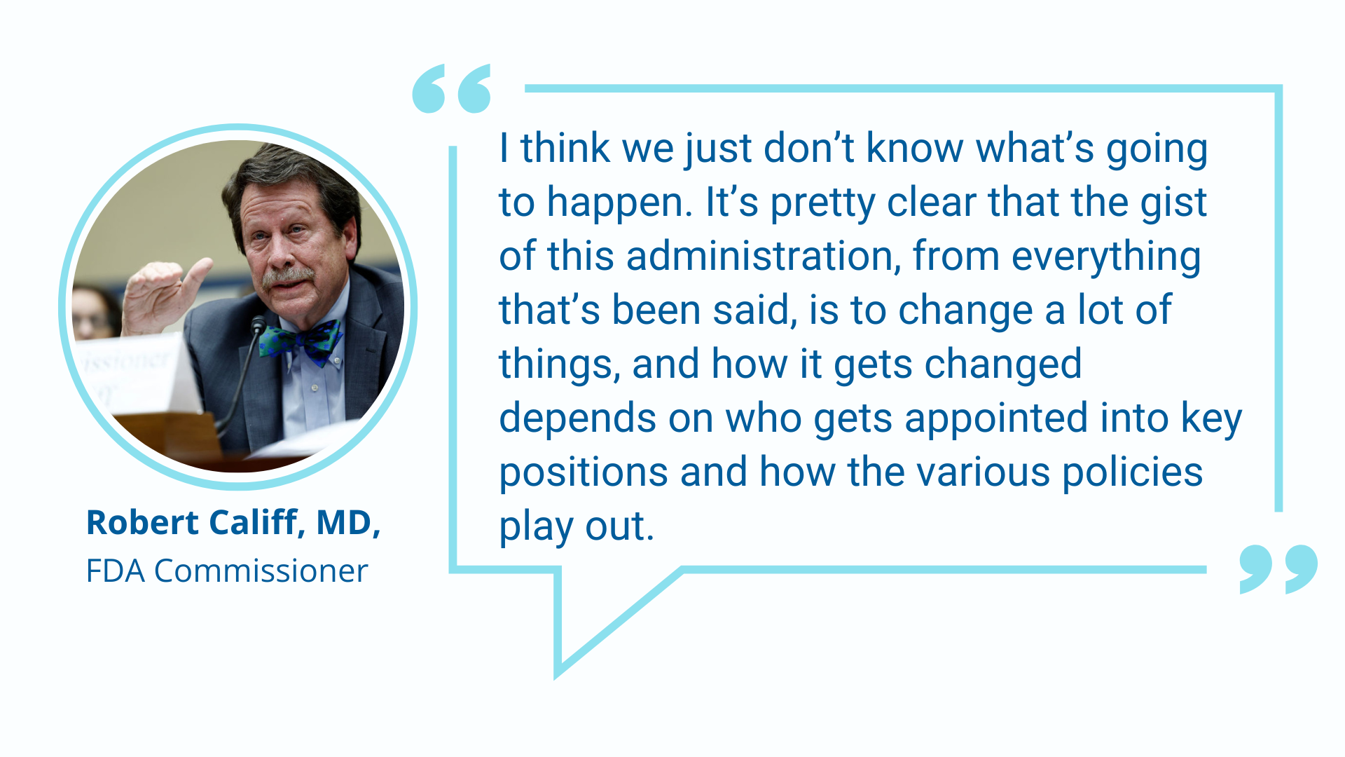 Outgoing FDA Commissioner Responds to Possible Changes by Trump ...