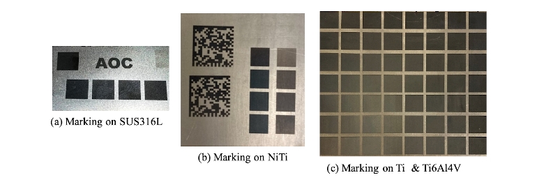 Surface Black Marking on Medical-Grade Metal with Ultrafast Lasers