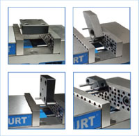 Vise Jaw System Includes Preset Patterns with Aligning Pins