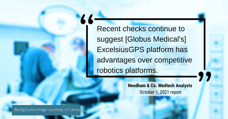 Globus Medical Is Firing on All Cylinders in Spine Robotics