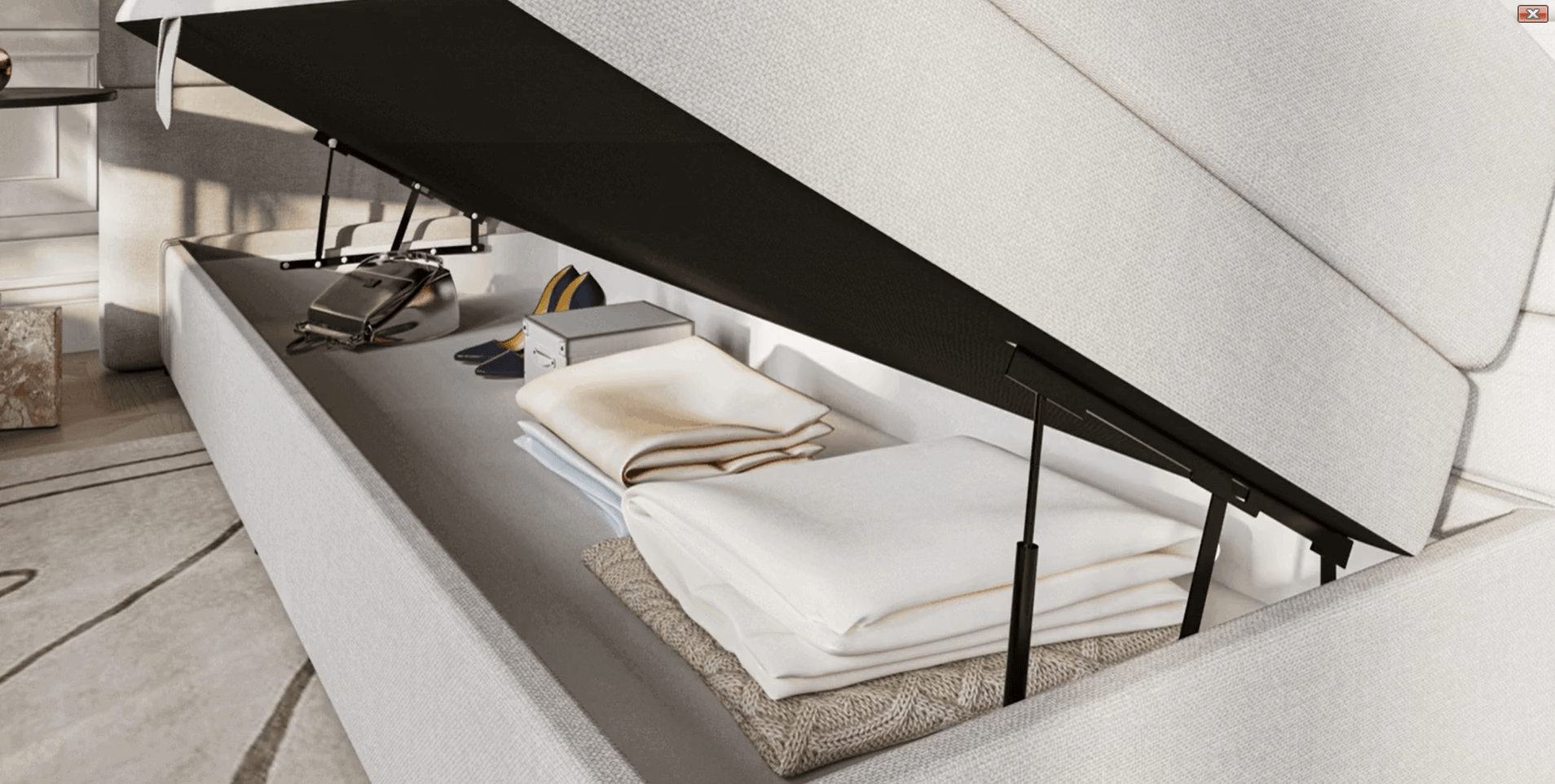 Lit Boxspring Royal avec Rangement - Emma Matelas