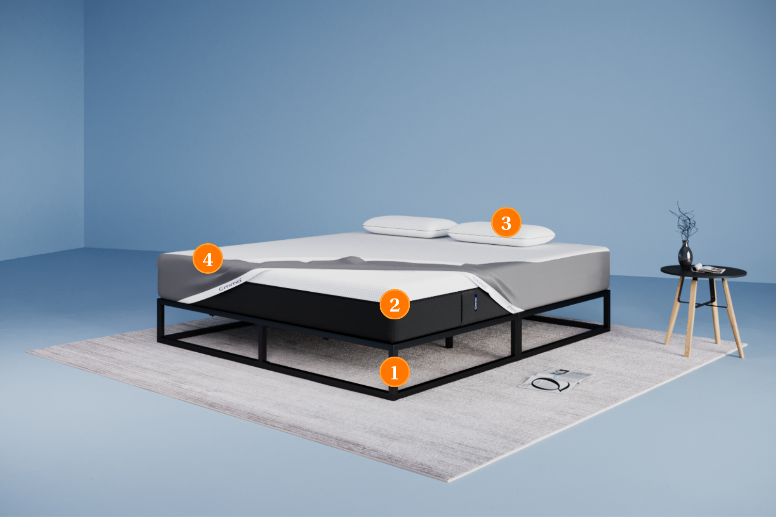 Emma Metalen Bed Bundel | Emma Matras