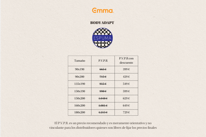 Emma Deluxe Body Adapt | Emma colchón