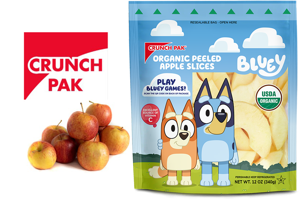 Crunch Pak Adds Organic Option to Its Bluey Lineup