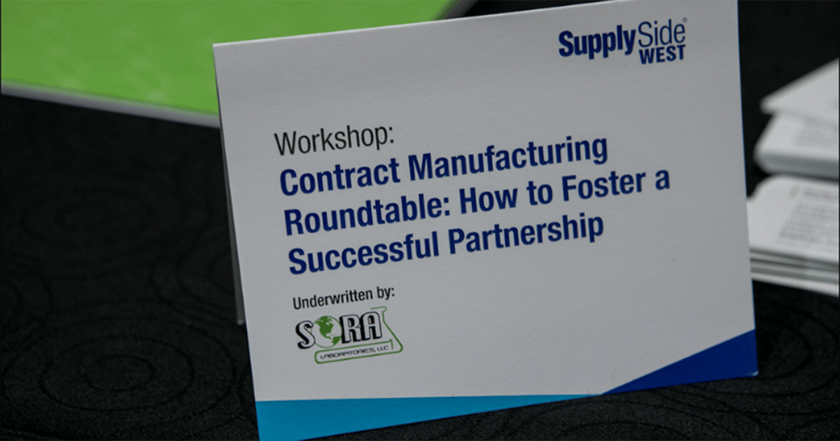 Supplement manufacturing with the right contractors