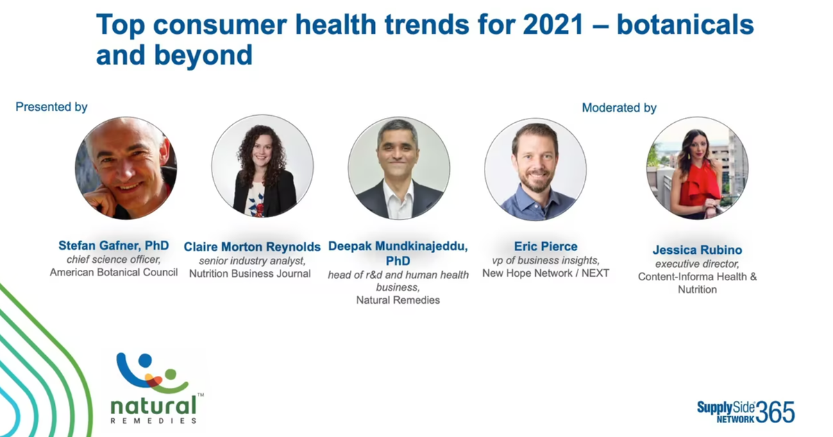 Top consumer health trends for 2021: Botanicals and beyond