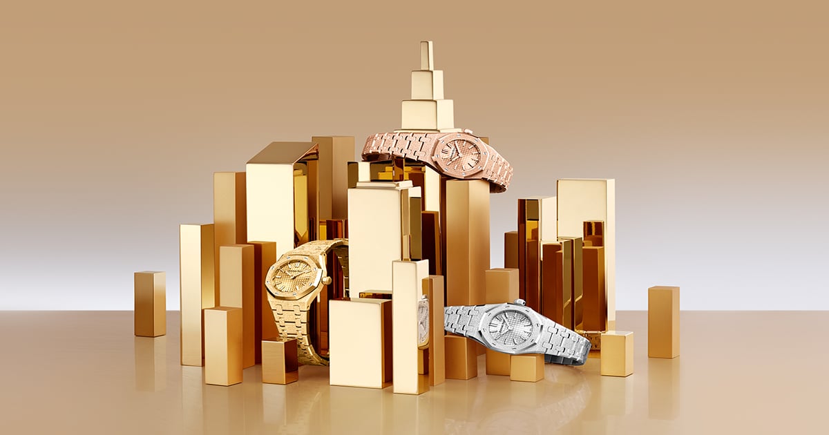 Glanzvoll: Audemars Piguet enthüllt Royal Oak Mini in Frosted Gold ...