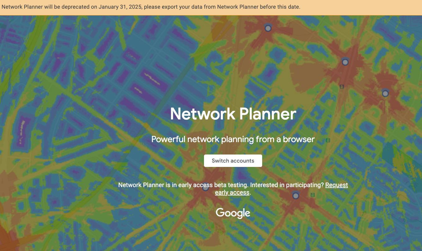Google to retire CBRS network planning tool
