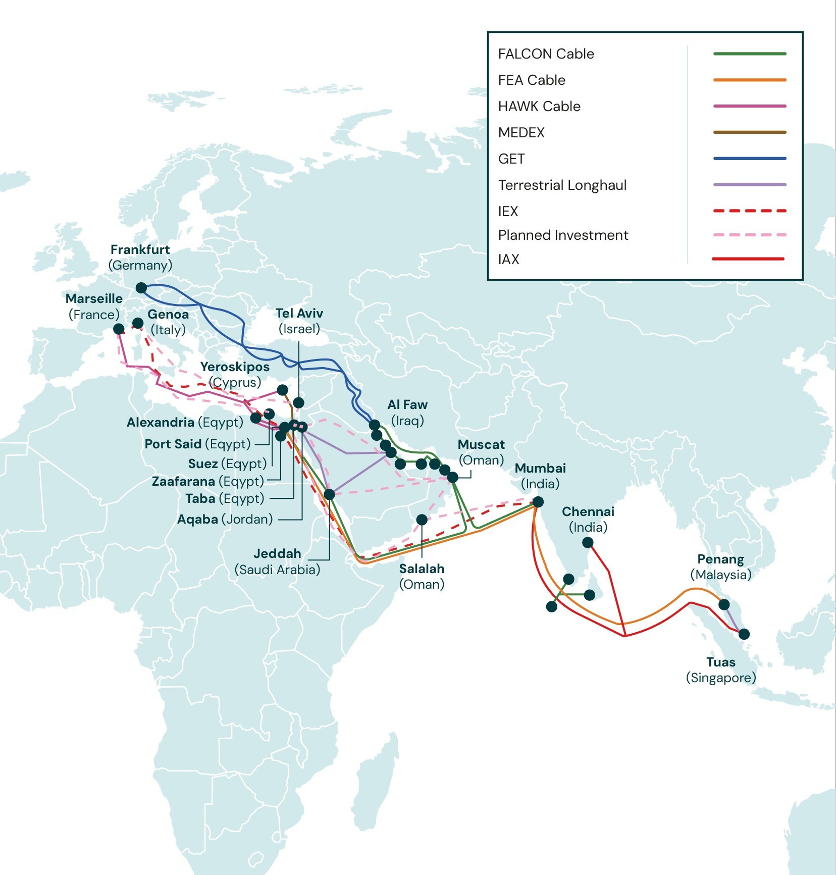 FLAG activates Chennai-Singapore subsea cable route