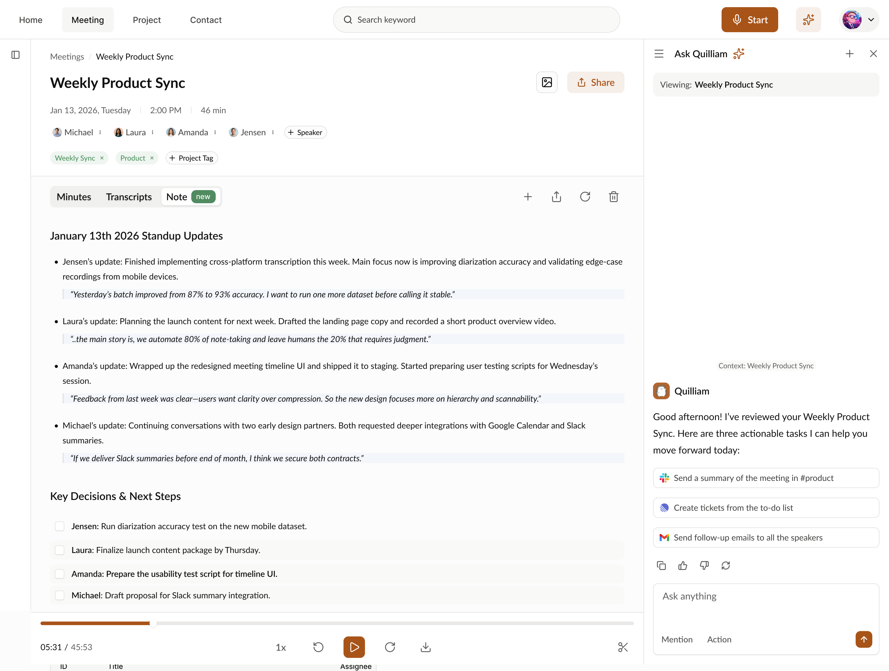 Quill Meetings launches private, local Gen AI features
