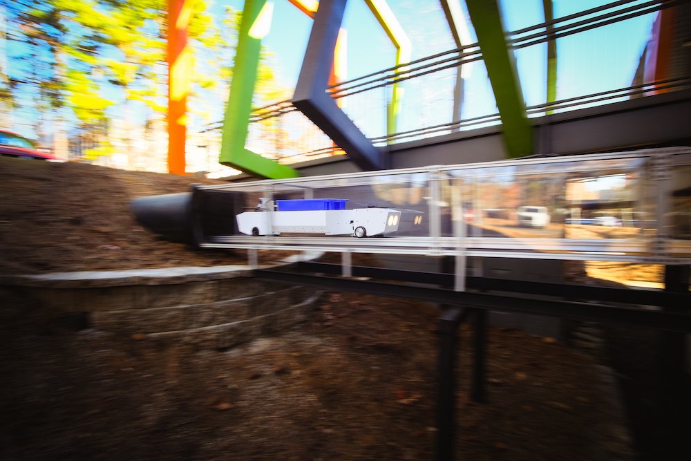 Autonomous Underground Robot Delivery System Launches