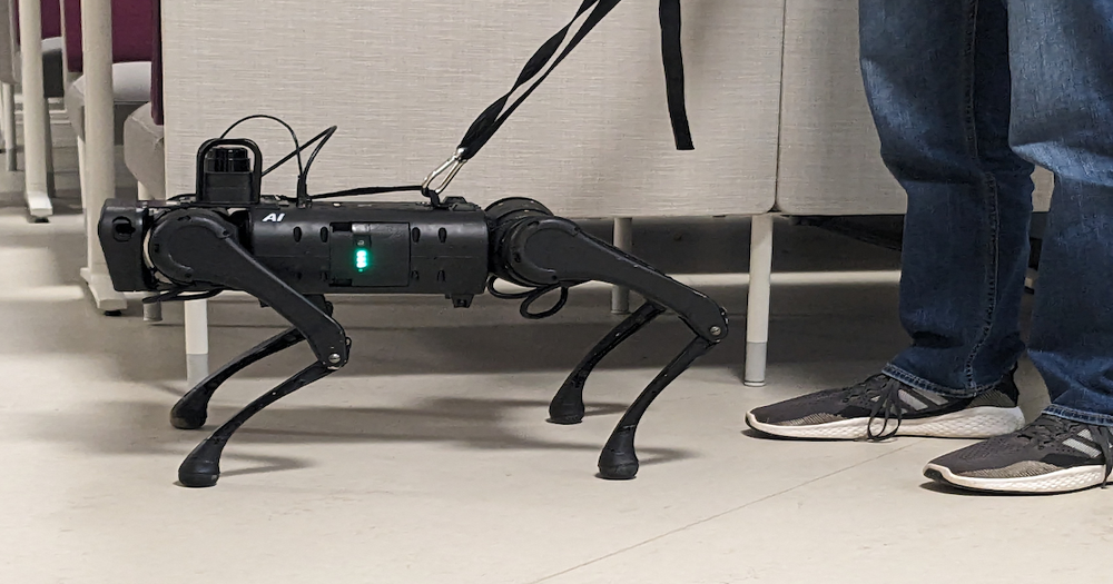 Seeing Eye Robot Dog Debuts at Binghamton University