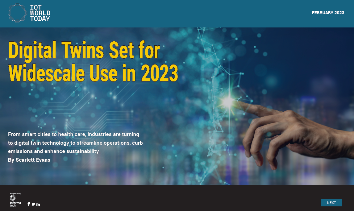 Digital Twins Set for Widescale Use in 2023