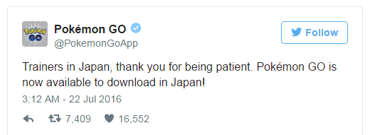 App, Pokemon Go, Augmented Reality, AR, Nintendo, Japan