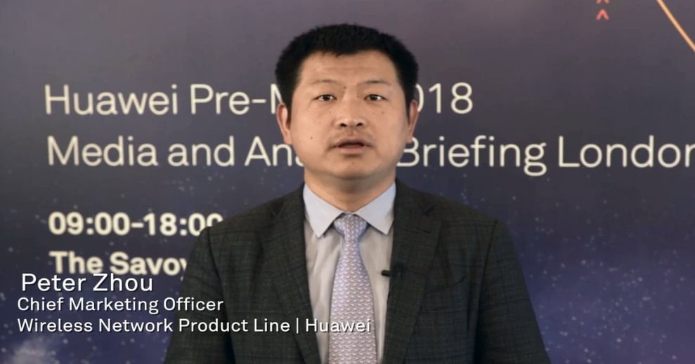 Peter Zhou introduces Huawei 5G commercial product which will be ...