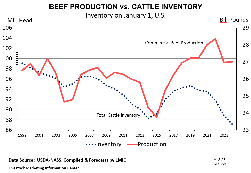 Fewer cattle, more beef?