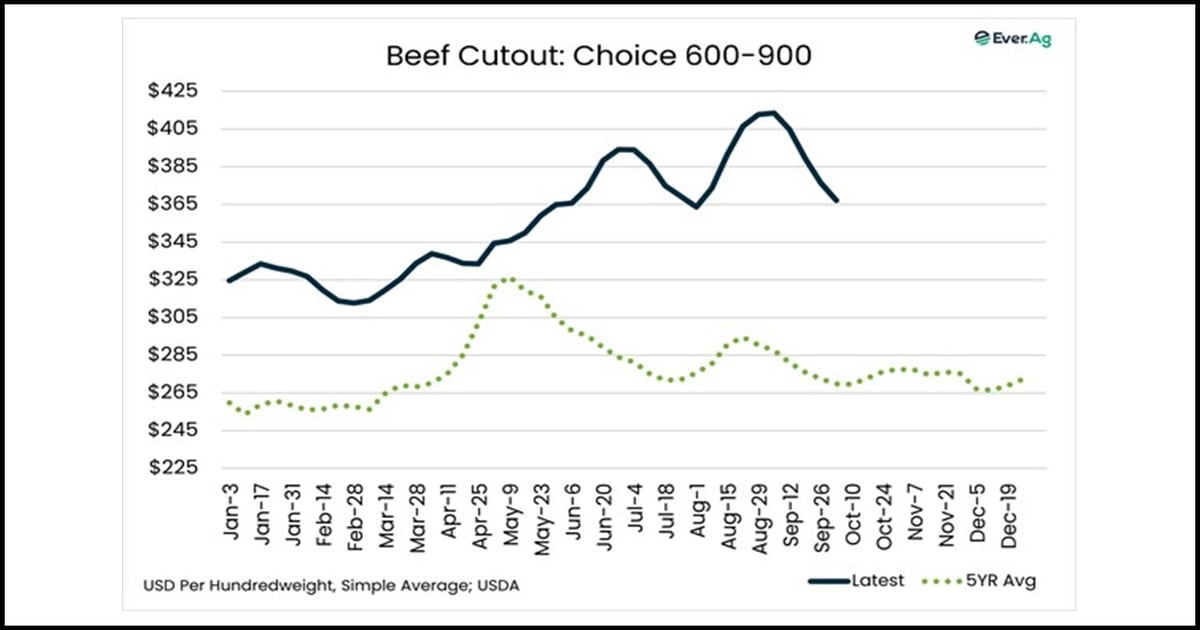 Boxed beef continued to slide lower last week