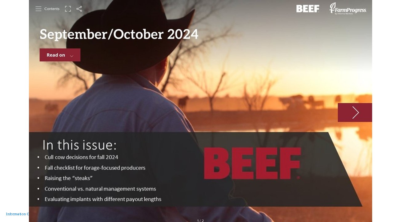 Beef Magazine, your source for beef production, management and market news
