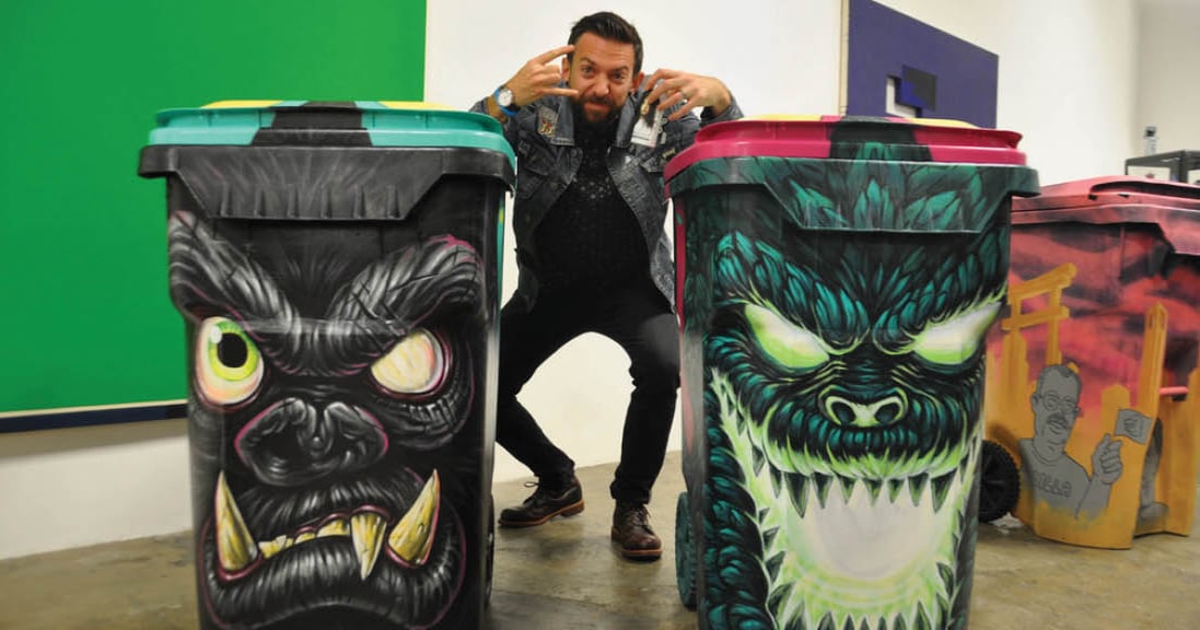 TRASHed at Coachella: Snapshots of Artist-decorated Recycling Bins