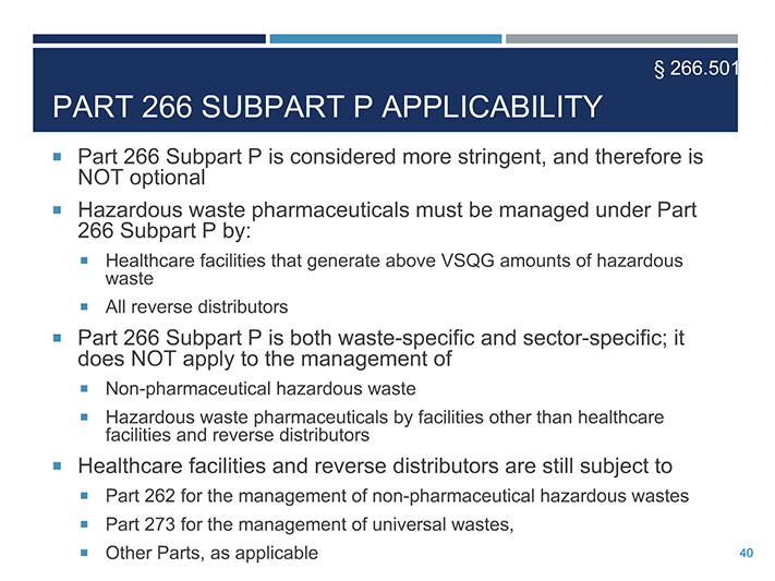 EPA Finalizes Standards for Managing Hazardous Waste Pharmaceuticals