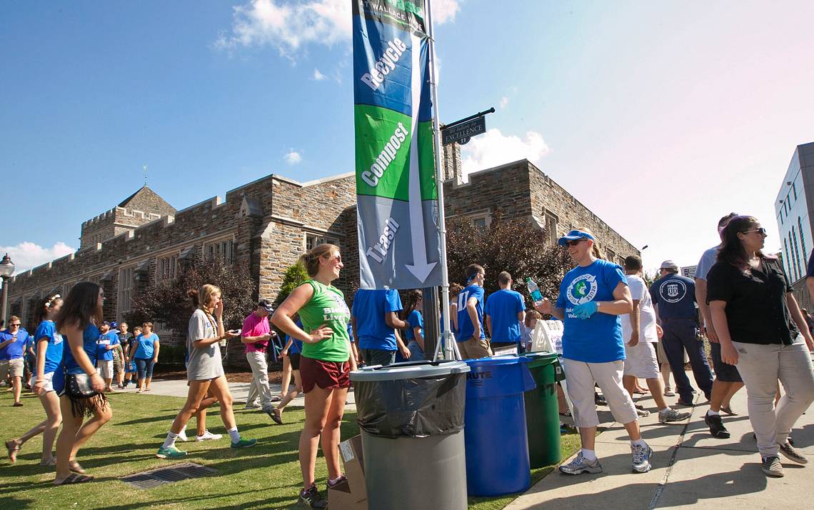 College Football Stadiums Tackle Waste