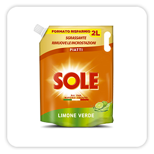 Sole Detersivo Piatti Limone Verde, sapone per piatti | Sole