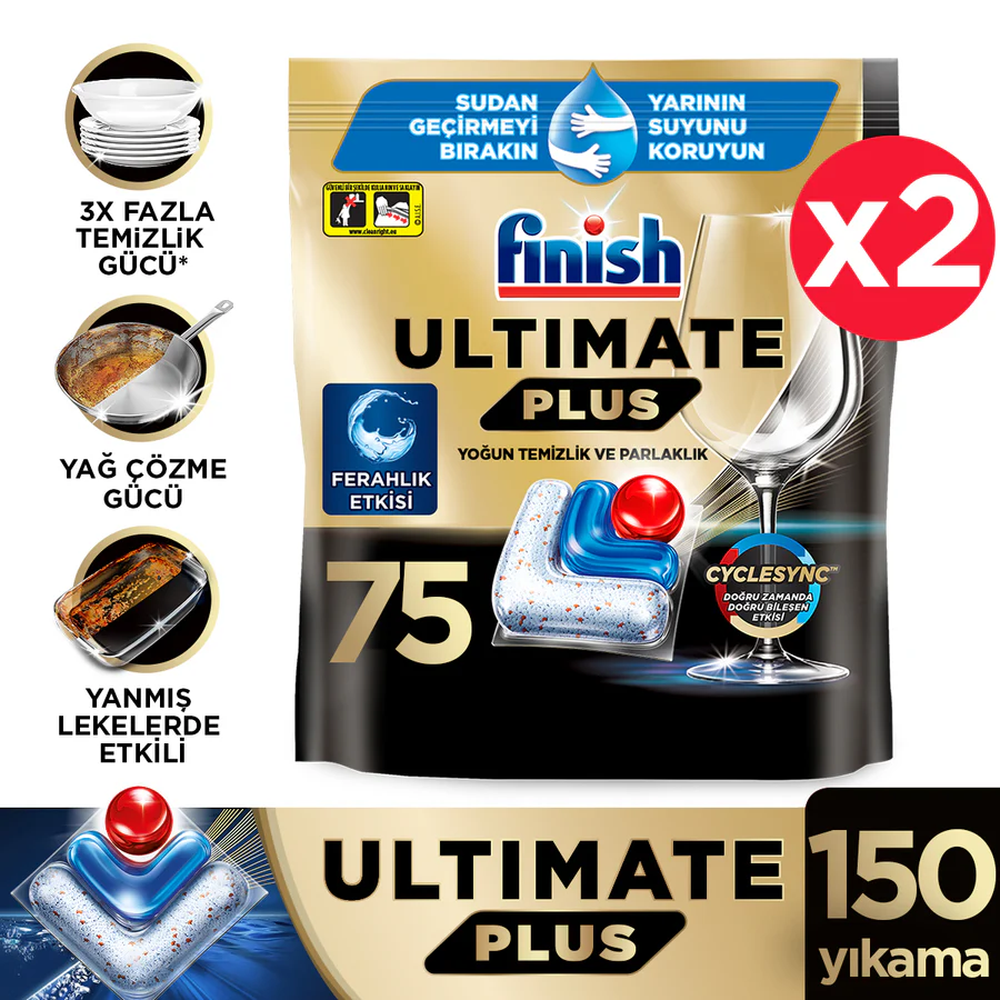 Finish Ultimate Plus 150 Kapsül Tablet Deterjan | Finish TR
