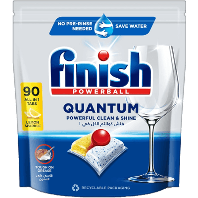 Finish® Quantum Max Dishwasher Tabs 90 Tabs Lemon | Finish AE