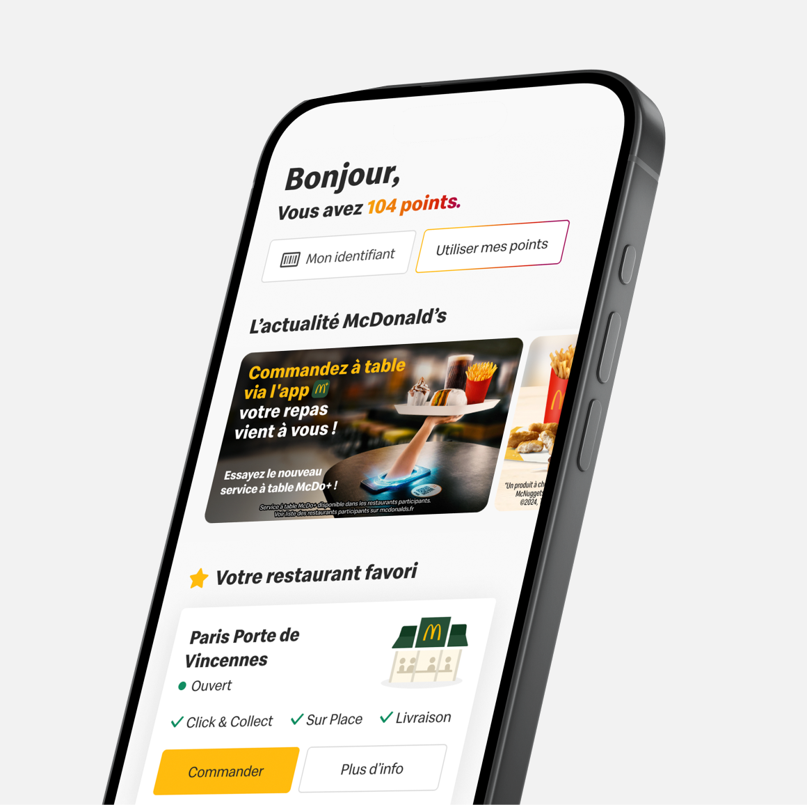 Commandes et livraisons Mcdo | McDonald's France