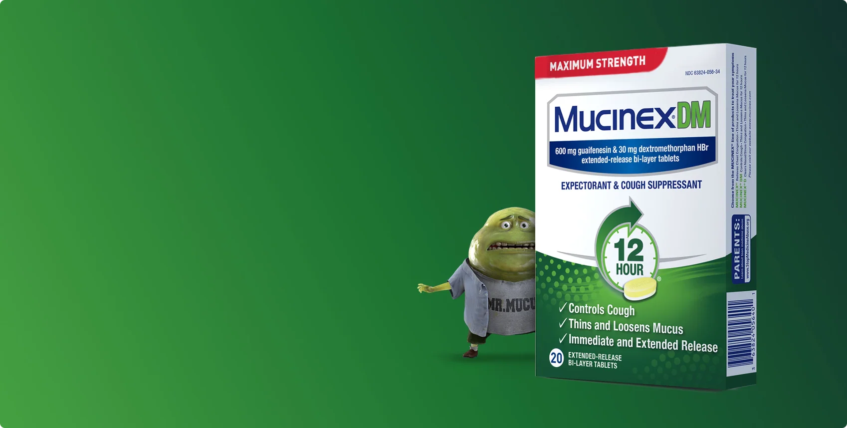 Mucinex DM 12h Relieves Cough & Chest Congestion | Mucinex USA