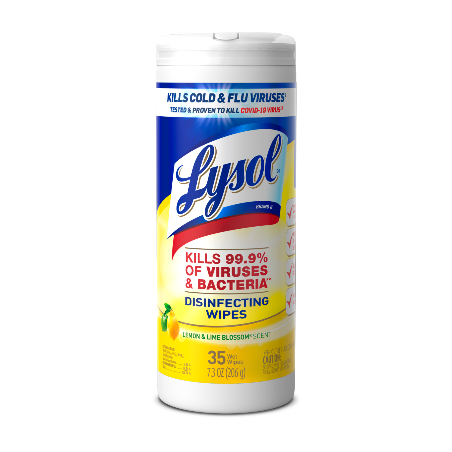 Disinfecting Wipes Lemon & Lime Blossom® 35 ct. | Lysol US