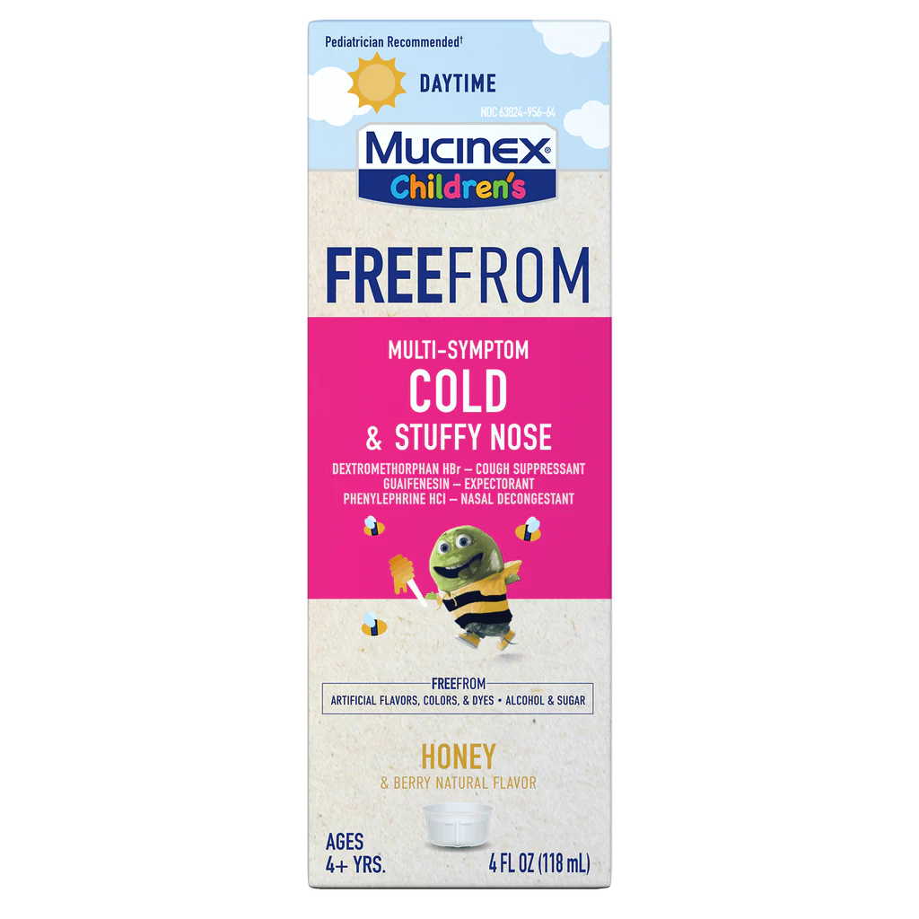 Children's FreeFrom Multi-Symptom Cold & Stuffy Nose Liquid | Mucinex USA