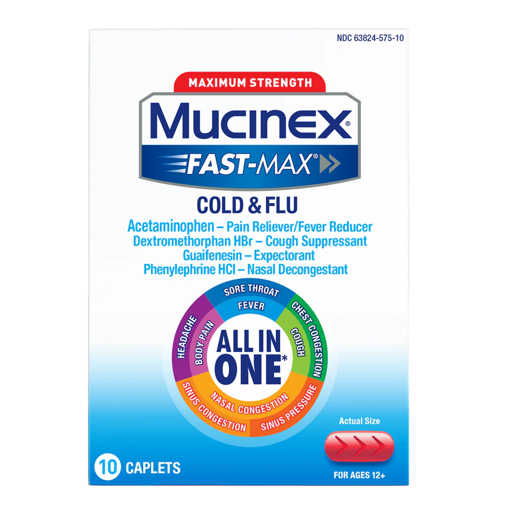 Maximum Strength Fast-Max Cold & Flu Caplets | Mucinex USA