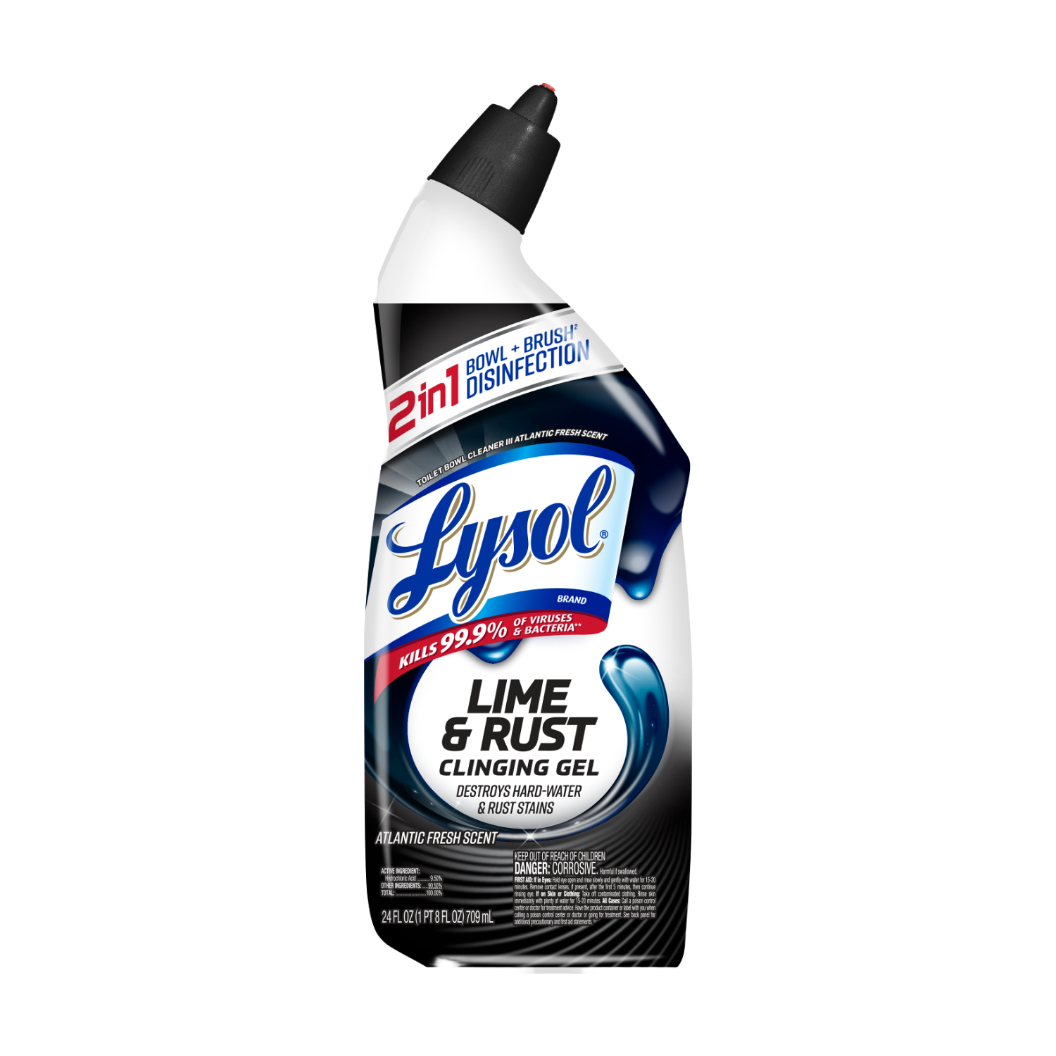 Toilet Bowl Cleaner - Lime & Rust Remover 24oz | Lysol US