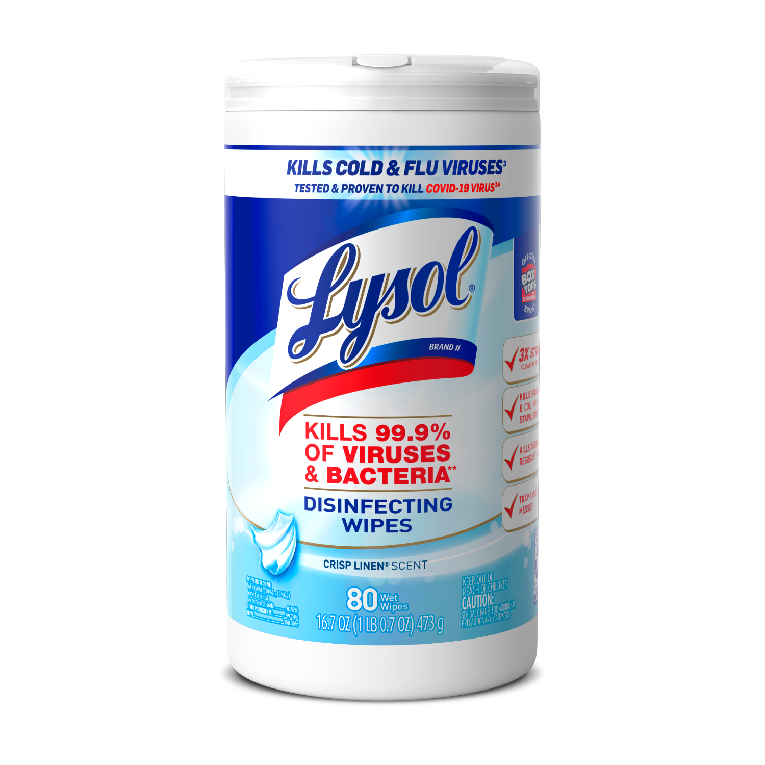 LYSOL® Disinfecting Wipes - Crisp Linen® 80 ct. | Lysol US