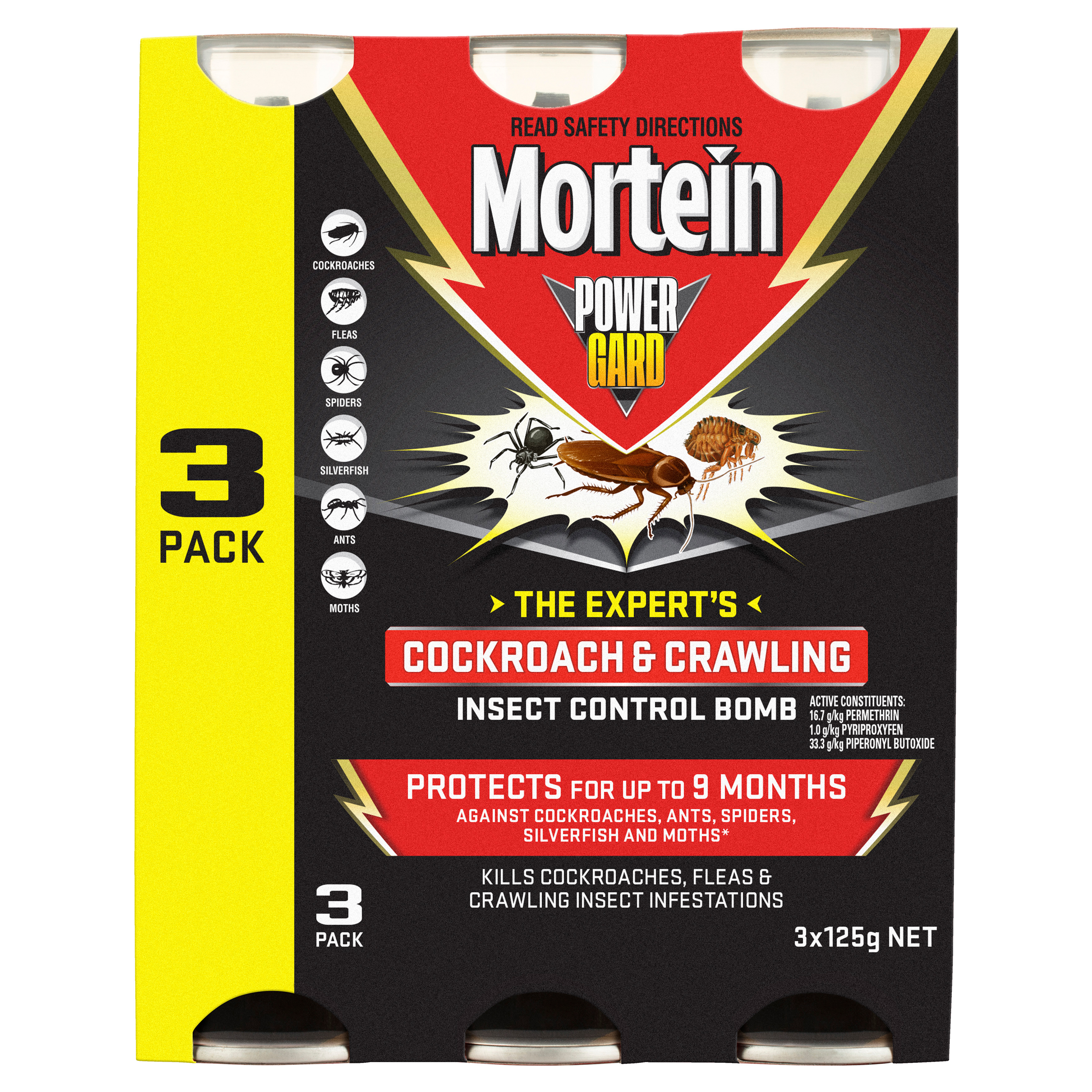 Powergard Crawling Insect Control Bombs 3x125g | Mortein AU | Mortein AU