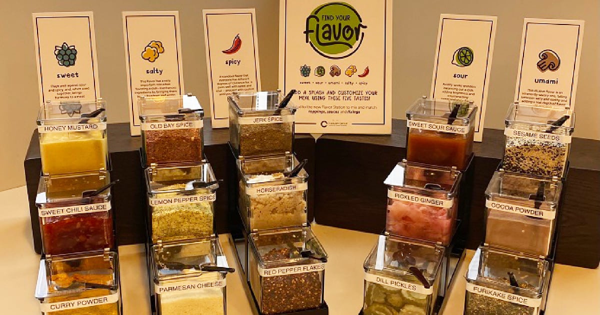 CulinArt's 'Find Your Flavor' station encourages diners to follow their ...