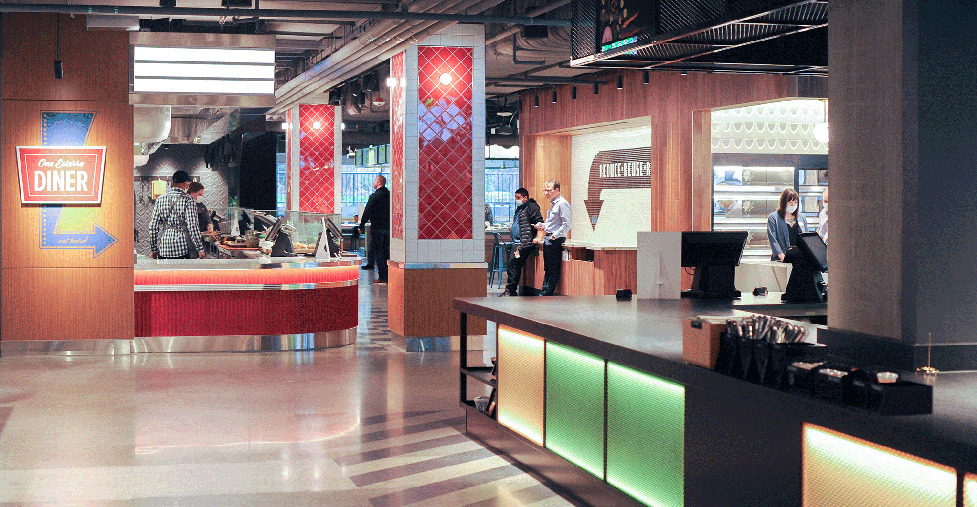 A tour of Best of Show winner One Esterra food hall at Microsoft