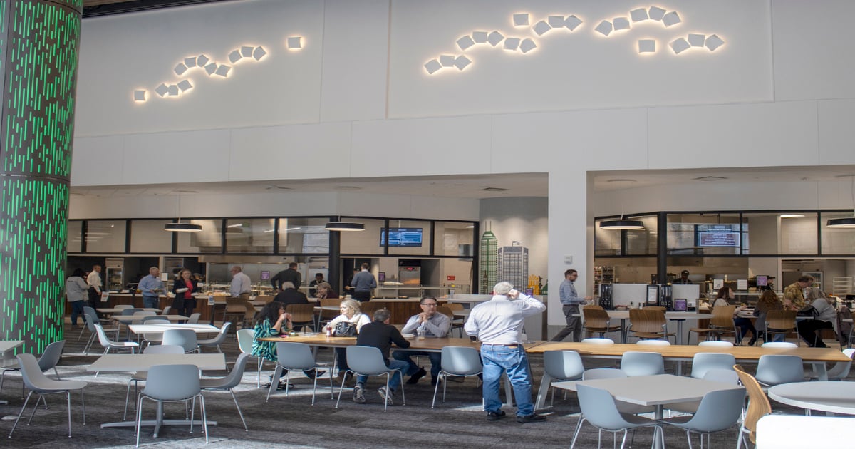 A tour of Quest Food Management’s new Atrium Market and Atrium Café in ...