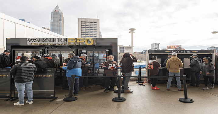 Walk Thru Bru outlets brew increased beer sales for Aramark at NFL stadiums