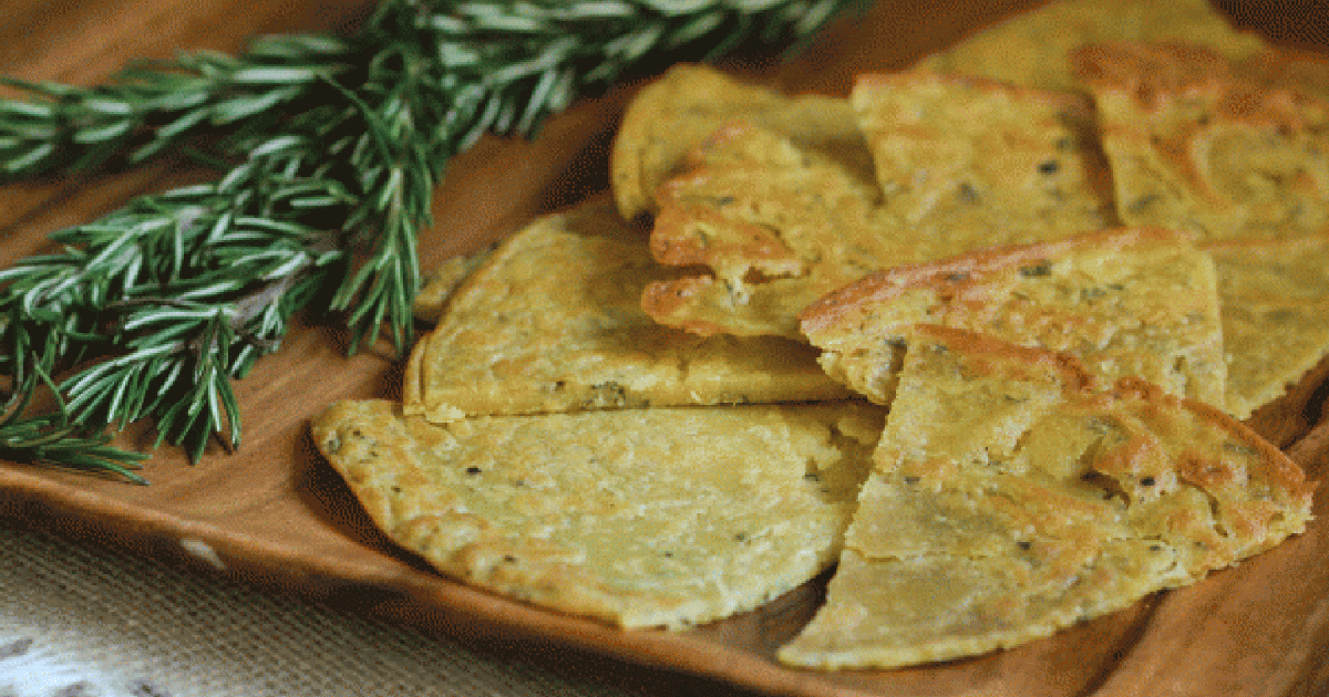 Gluten-free rosemary socca flatbread