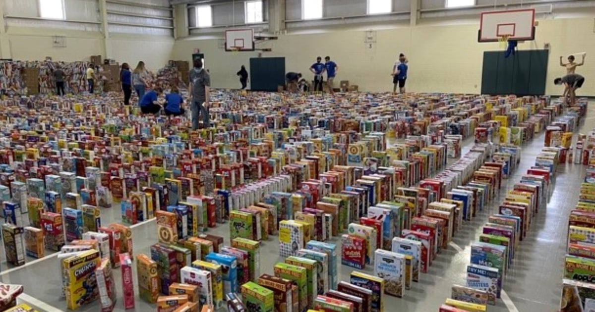 School district honors former nutrition manager with cereal box challenge