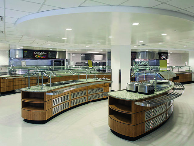 Federal cafeteria delivers function, flavor
