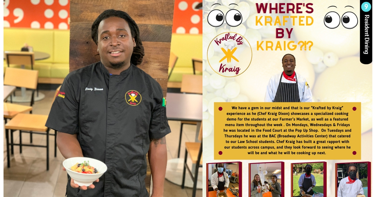 Chef Kraig Dixon's interactive demos inspire Loyola students and faculty