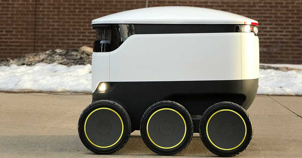 What do students order when delivery robots come to campus?