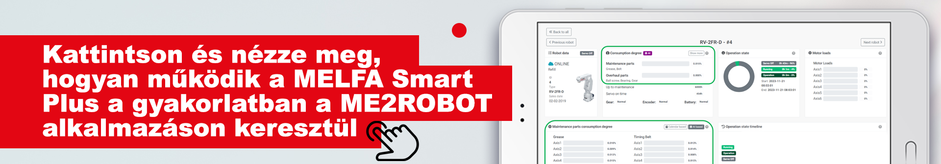 Nézze meg, hogyan működik a Melfa Smart Plus kártya a ME2Robot alkalmazáson keresztül a Showroom ...