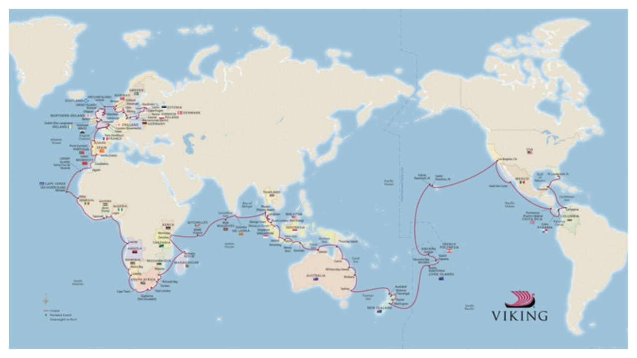 Viking offers 2026-27 world cruise in four lengths