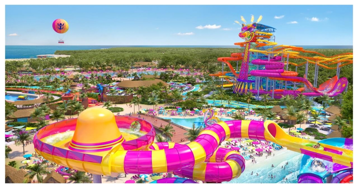 Huge water park at Royal Caribbean's vast Perfect Day Mexico